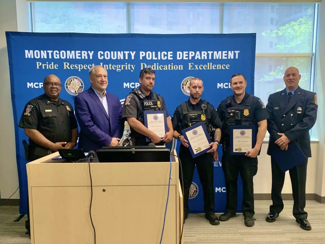 Elrich awards officers and others for their bravery at Cabin John Creek ...